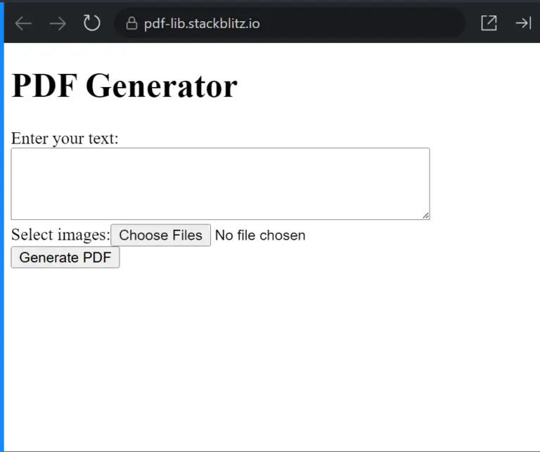 Angular Pdf Lib Example To Export Text And Images To Pdf Document In Browser Using Typescript